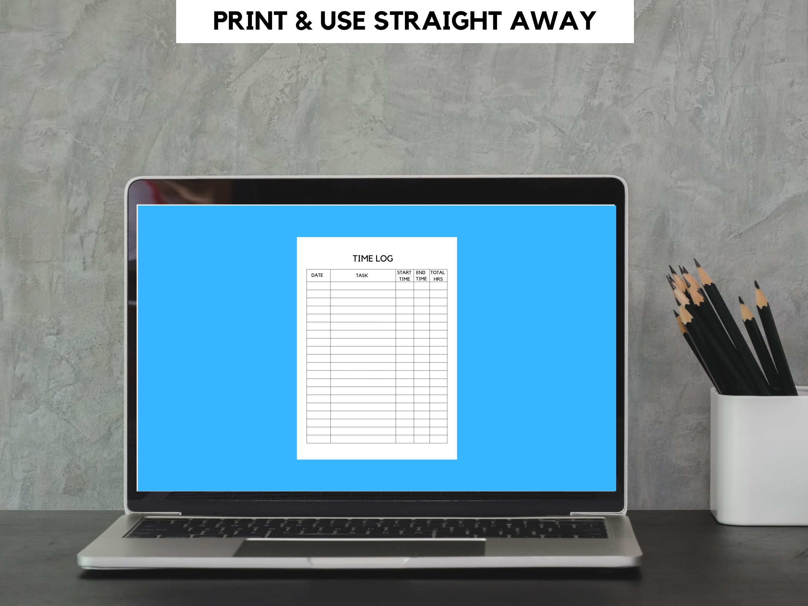 Time Log Printable, Time Spent Tracker, Work Log, Working Hours ...