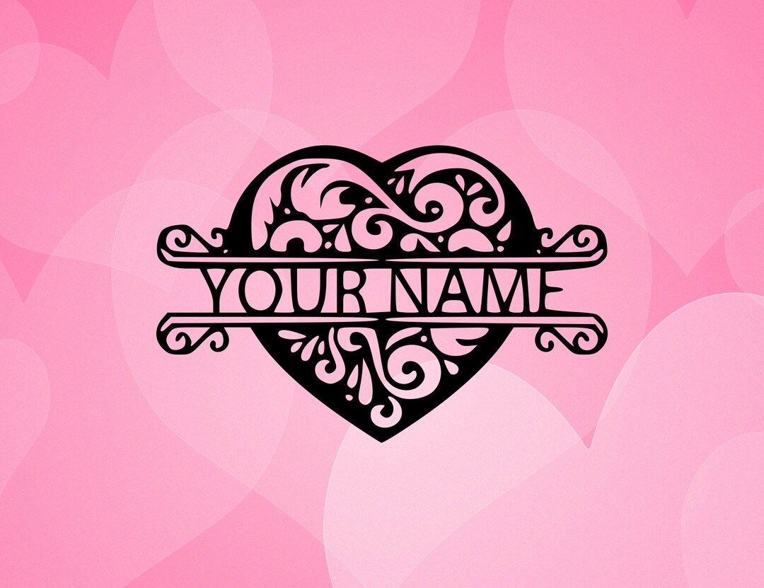 Unique Heart Monogram Metal Sign - Etsy