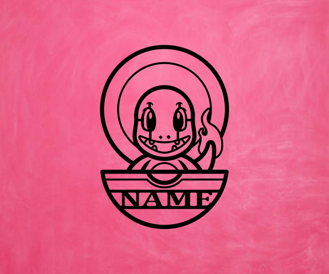 Adorable Charmander Monogram Metal Wall Hanging - Etsy