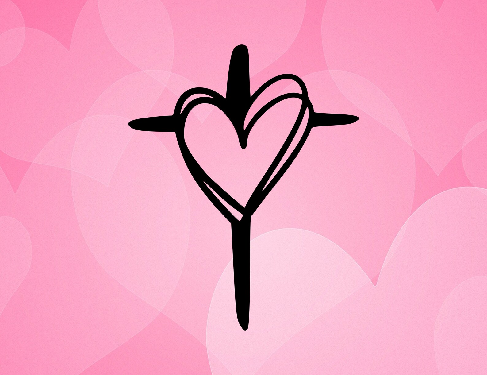 Amazing Cross & Heart Metal Sign - Etsy