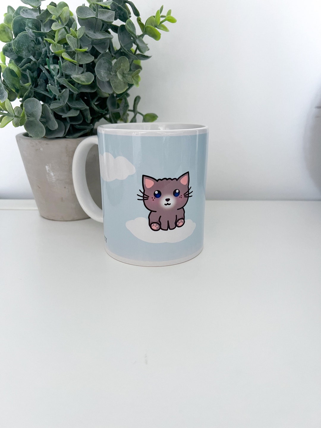 ICY Cup Cats Cat Mug and Clouds Mug for Cat Lovers - Etsy