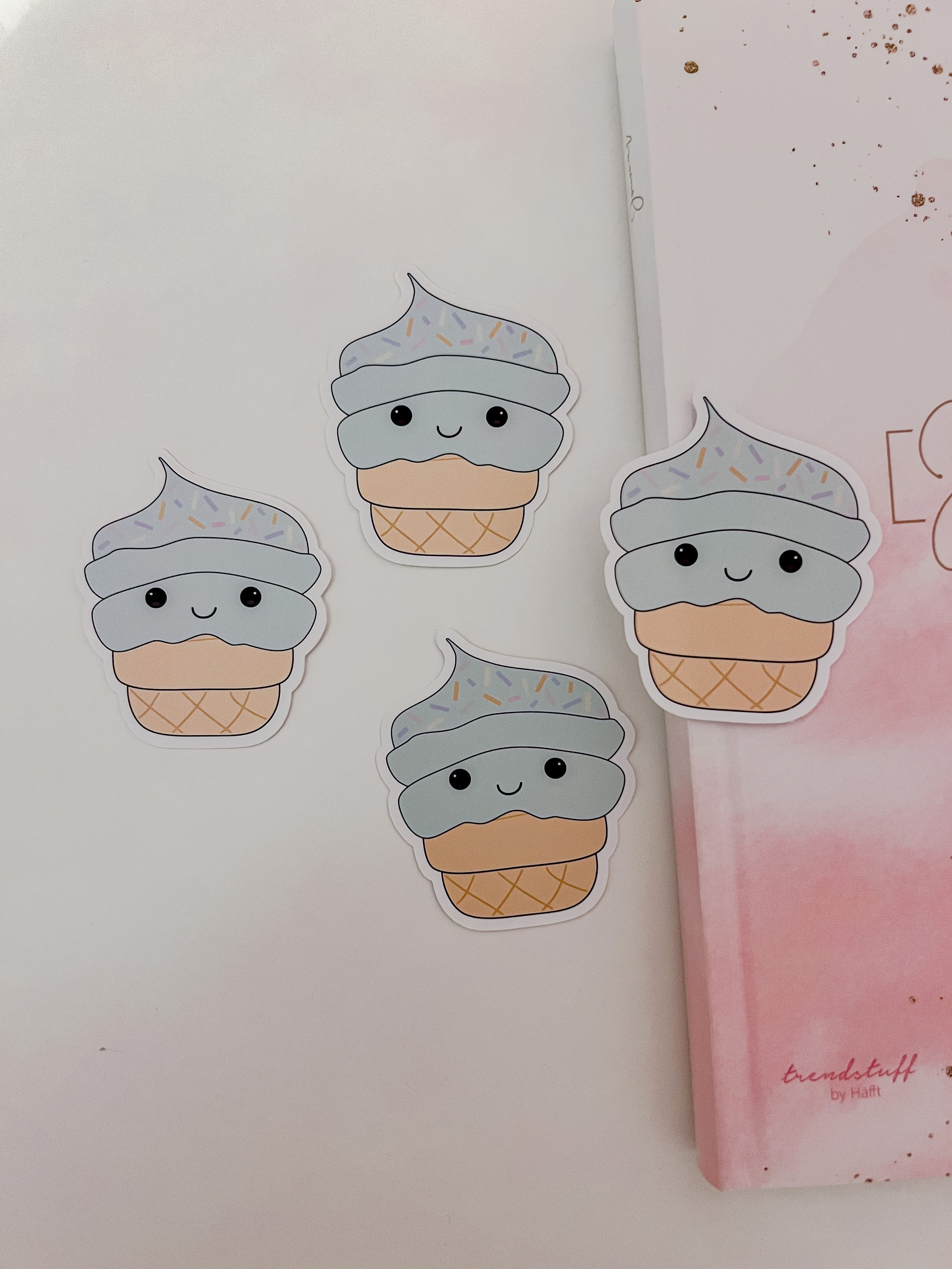 Kawaii Cupcake Stickers Cute Kawaii Sticker Cupcake - Etsy