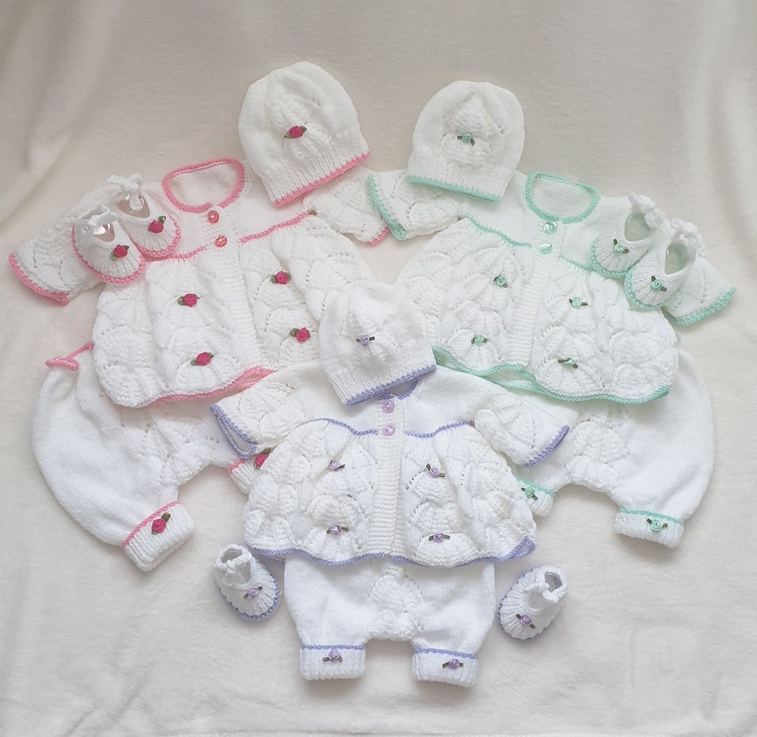 Knitting Pattern SR036 * Summer Matinee Set * 4 Piece Set * 3 Sizes ...