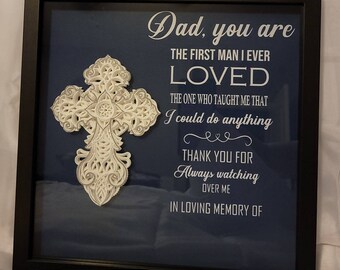 Memorial Shadow Box for Dad - Etsy