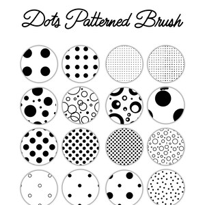 Dots Procreate Brush, Seamless Pattern Brush, Polkadot Brush, Dot ...