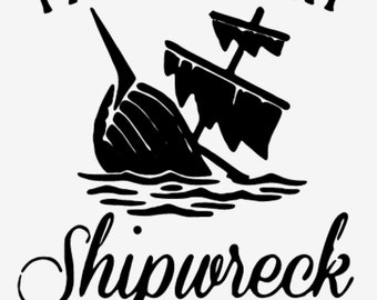 Shipwreck Vinyl Decal, Tight Shipwreck Decal, Pirate Sticker, Unique Gifts - Etsy