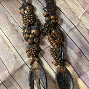 Vintage Syroco Wall Plaque Fork and Spoon, Farmhouse Decor, Set of 2 ...