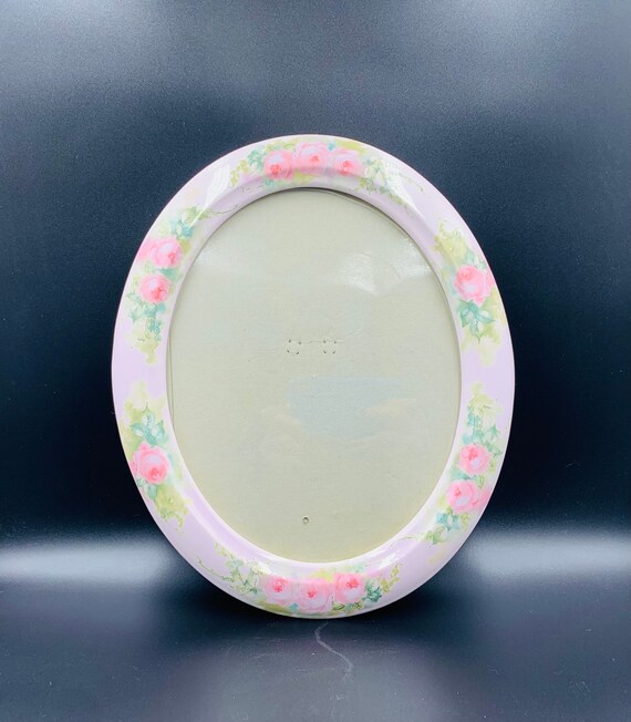 Vintage Terragrafics Oval Floral Ceramic Photo Frame Cottage - Etsy