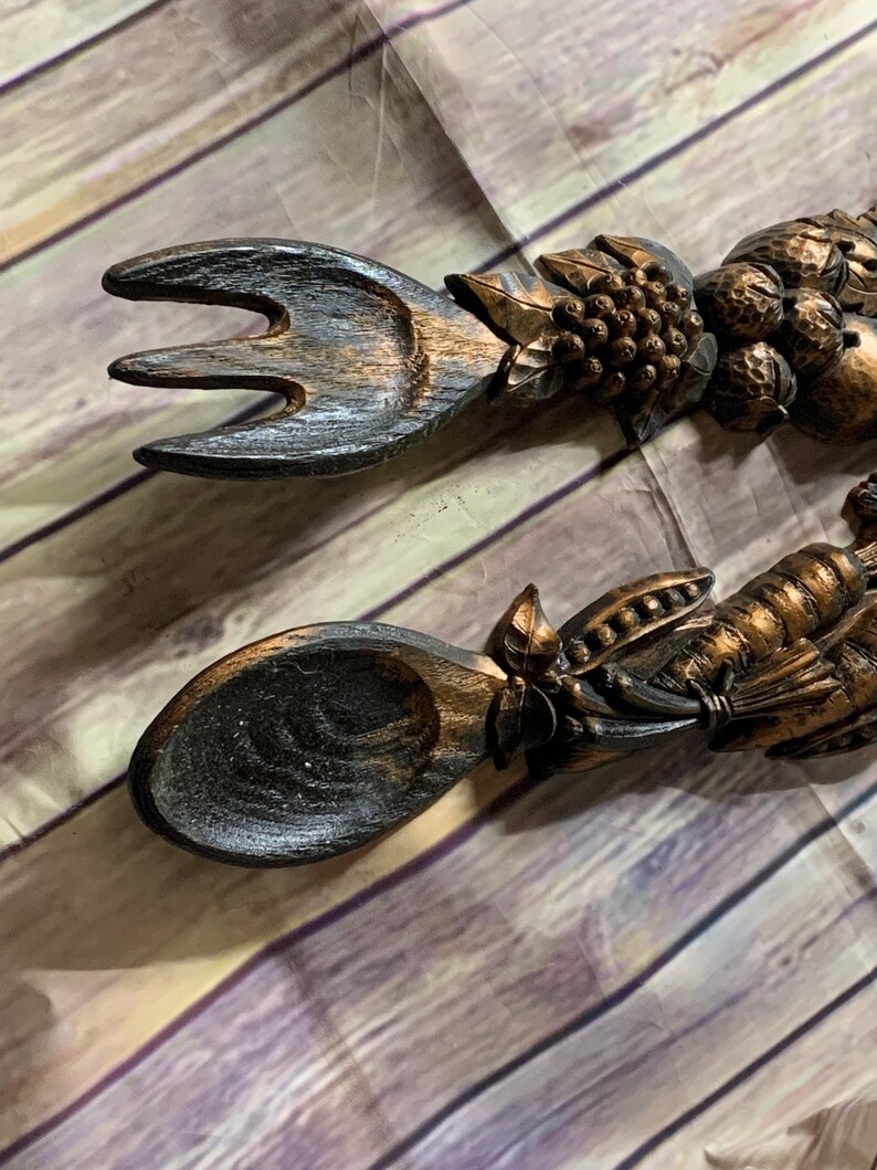 Vintage Syroco Wall Plaque Fork and Spoon, Farmhouse Decor, Set of 2 ...