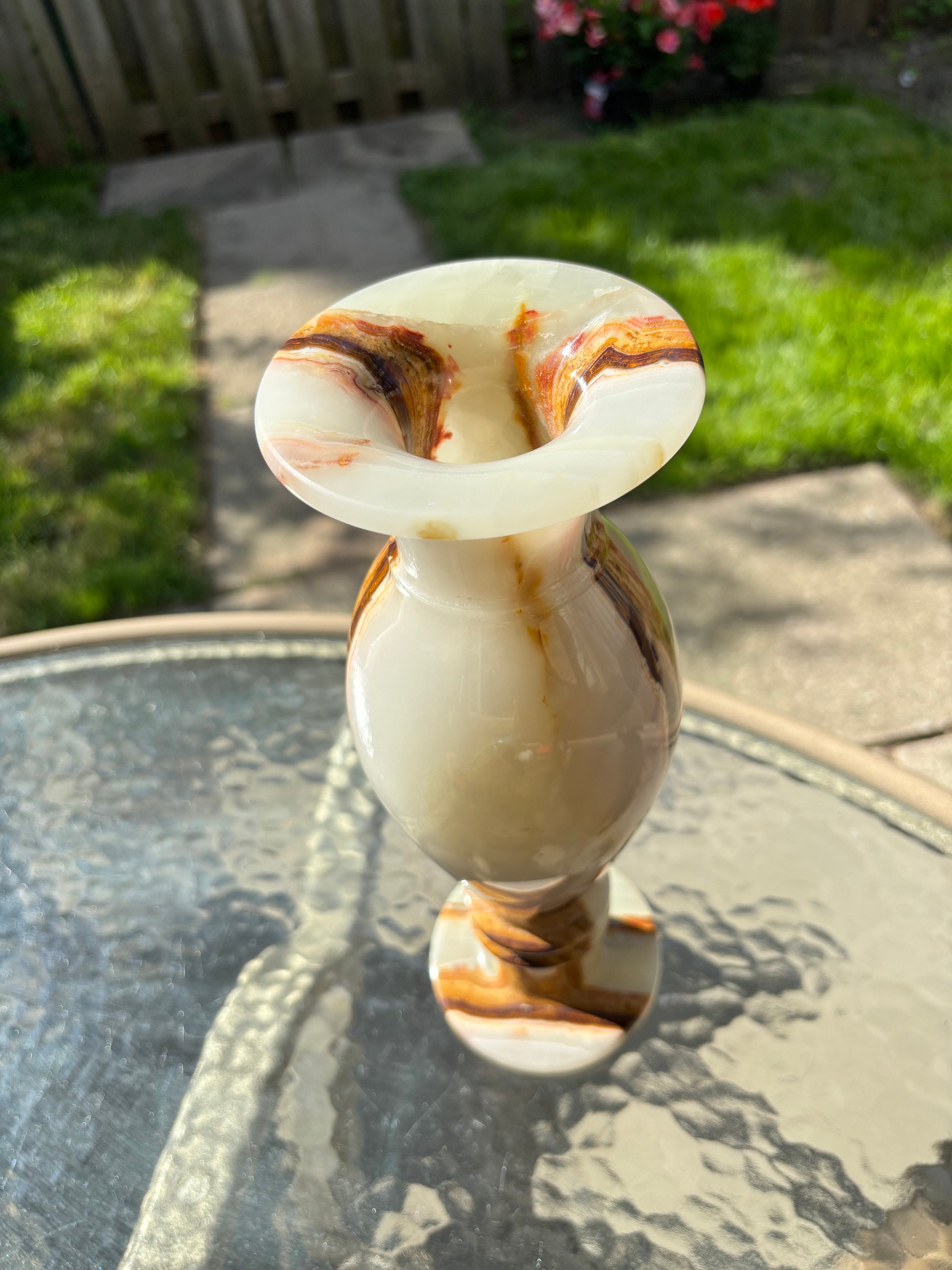 Vintage Heavy Marble Onyx Vase, Classic Marble, Boho Decor - Etsy