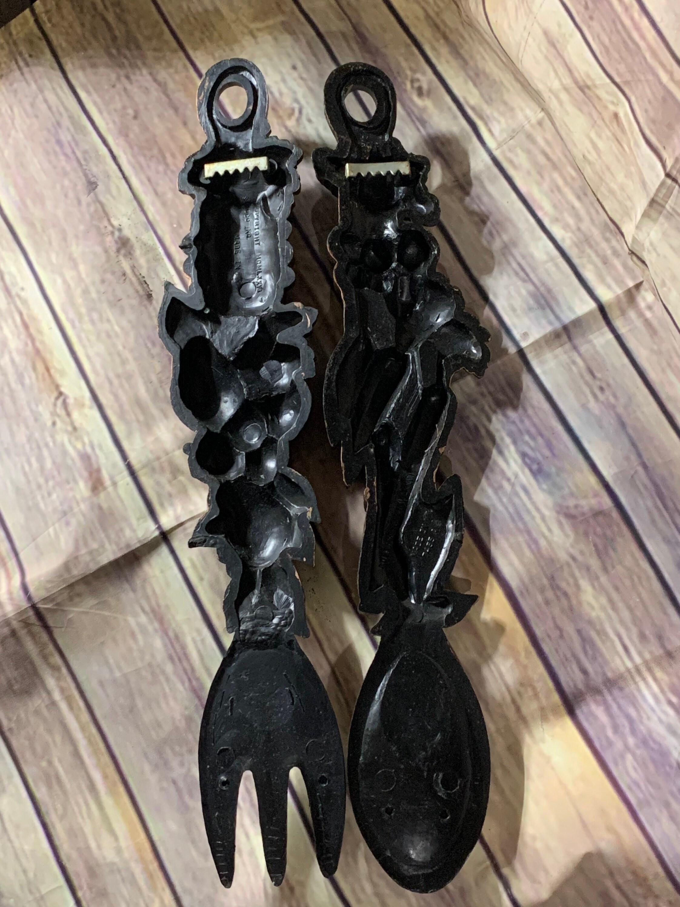 Vintage Syroco Wall Plaque Fork and Spoon, Farmhouse Decor, Set of 2 ...