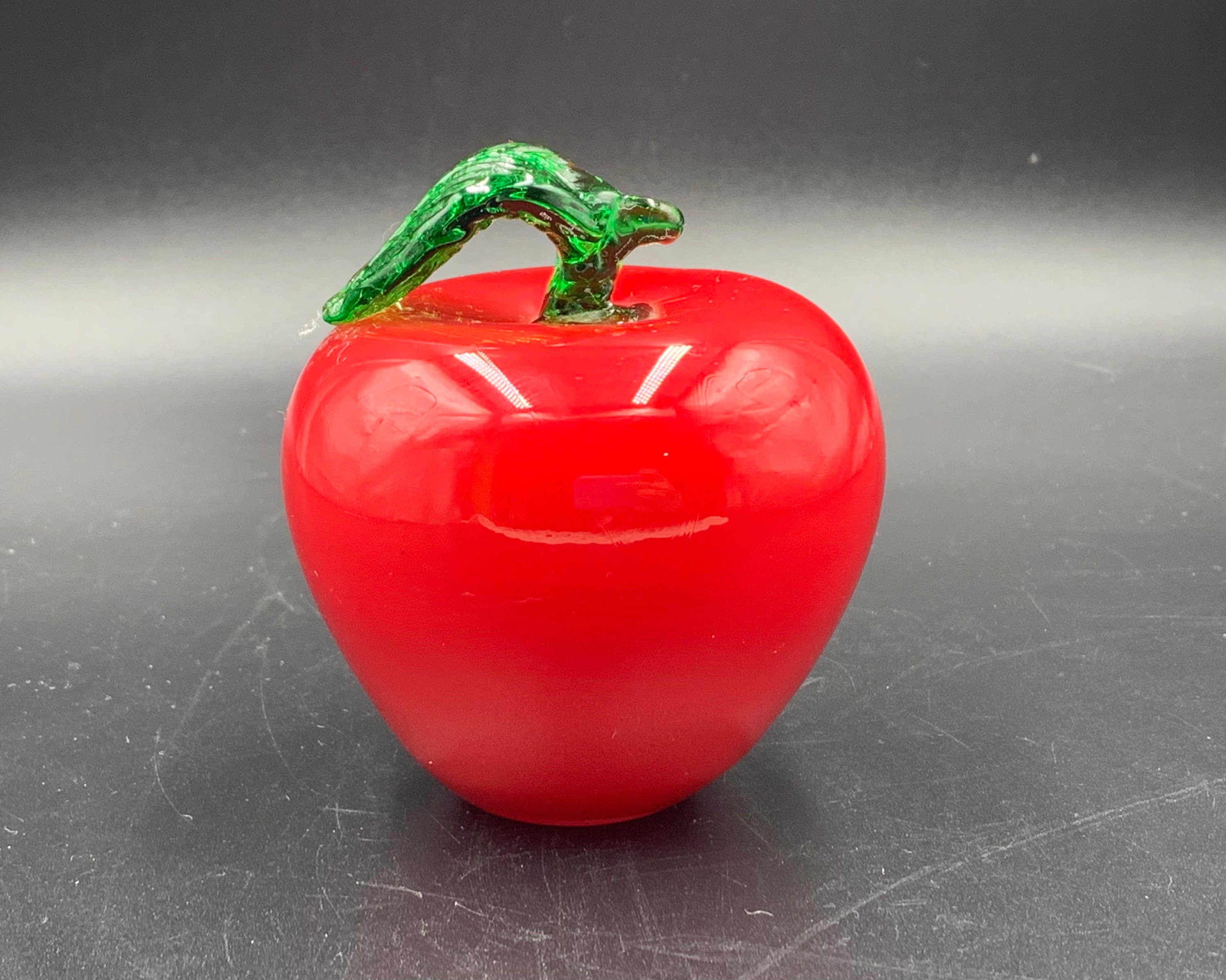 Vintage Red Apple Hand Blown Glass Murano Italy Paperweight - Etsy