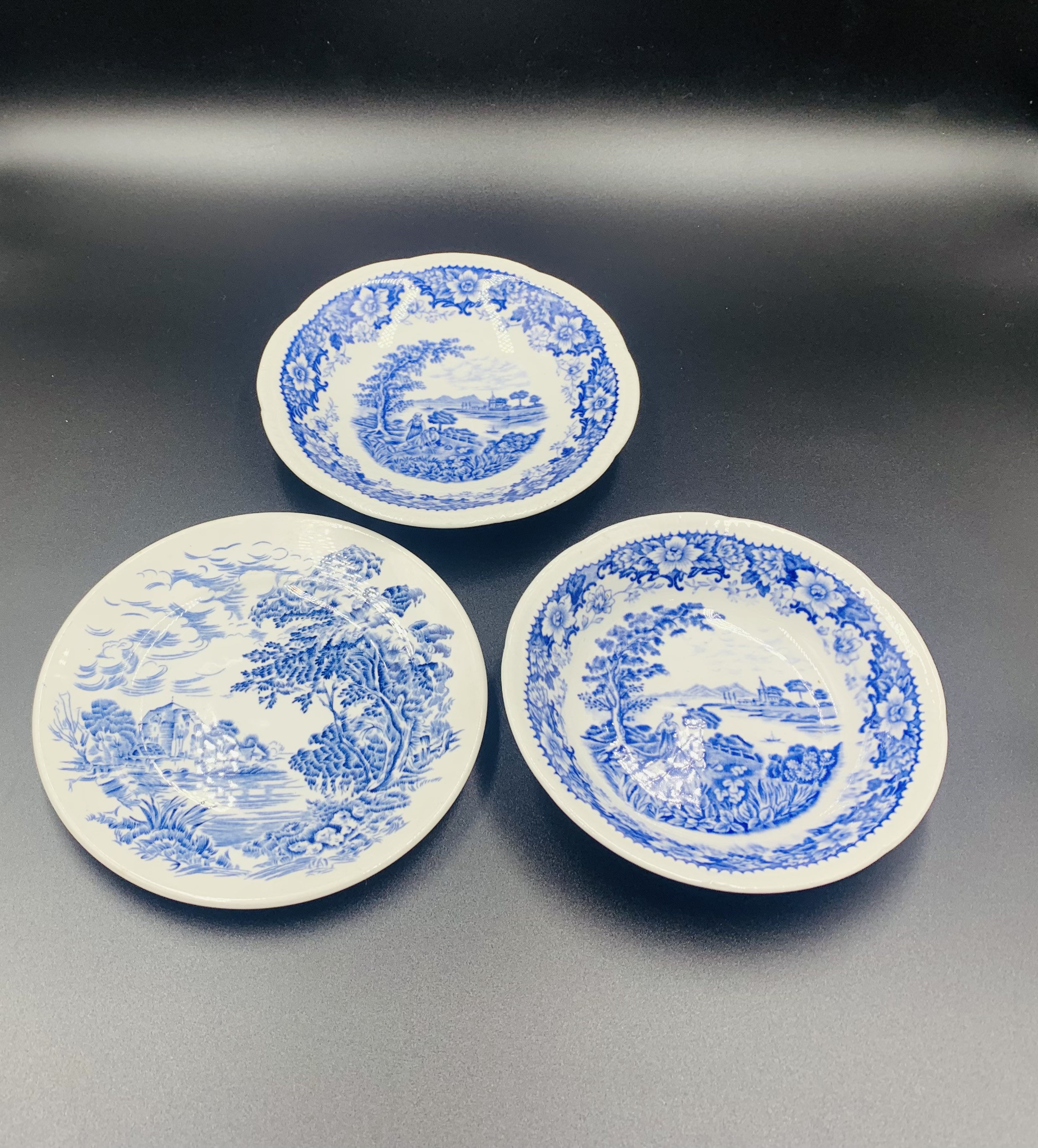 Swinnertons Staffordshire Silverdale Vintage Blue and White Dishes,made ...
