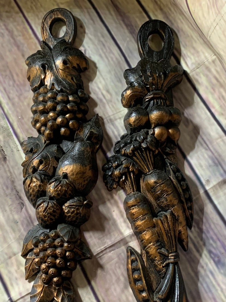 Vintage Syroco Wall Plaque Fork and Spoon, Farmhouse Decor, Set of 2 ...