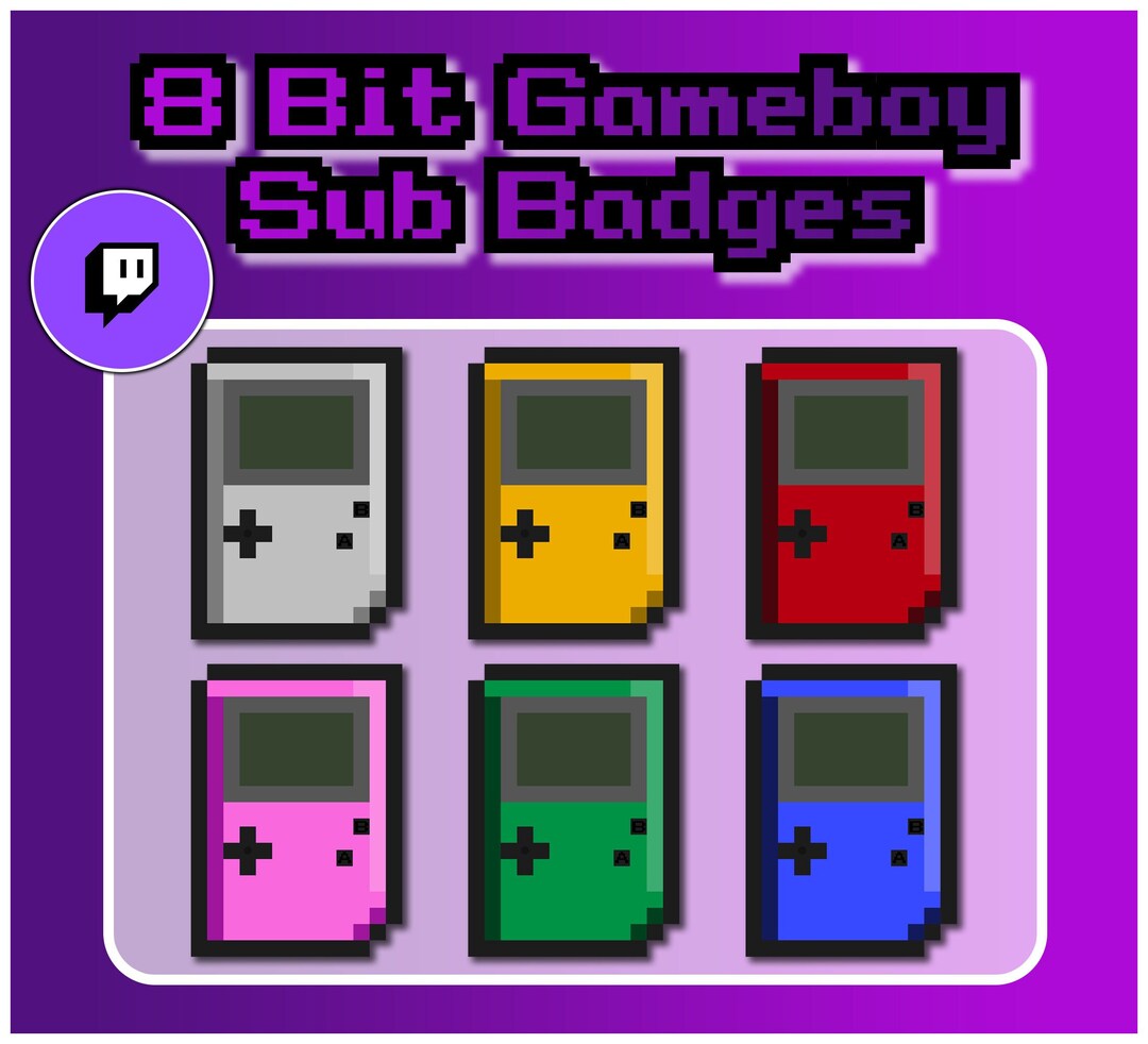 8 Bit Gameboy Sub Badges - Etsy