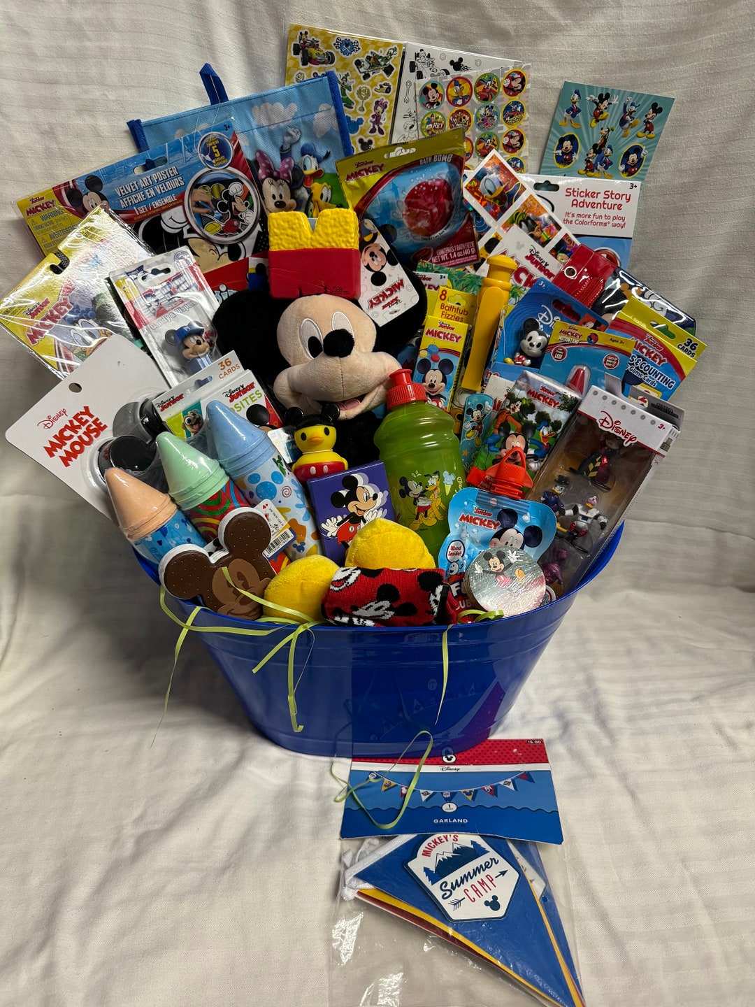 Disney Mickey Mouse Gift Basket - Etsy