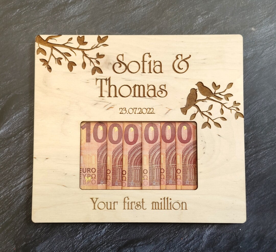 Money Gift Frame for Wedding Your First Million - Etsy
