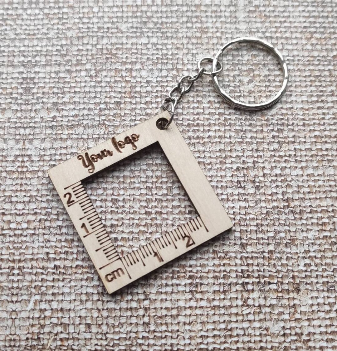 Knitting and Crochet Swatch Gauge Ruler Keychain - Etsy