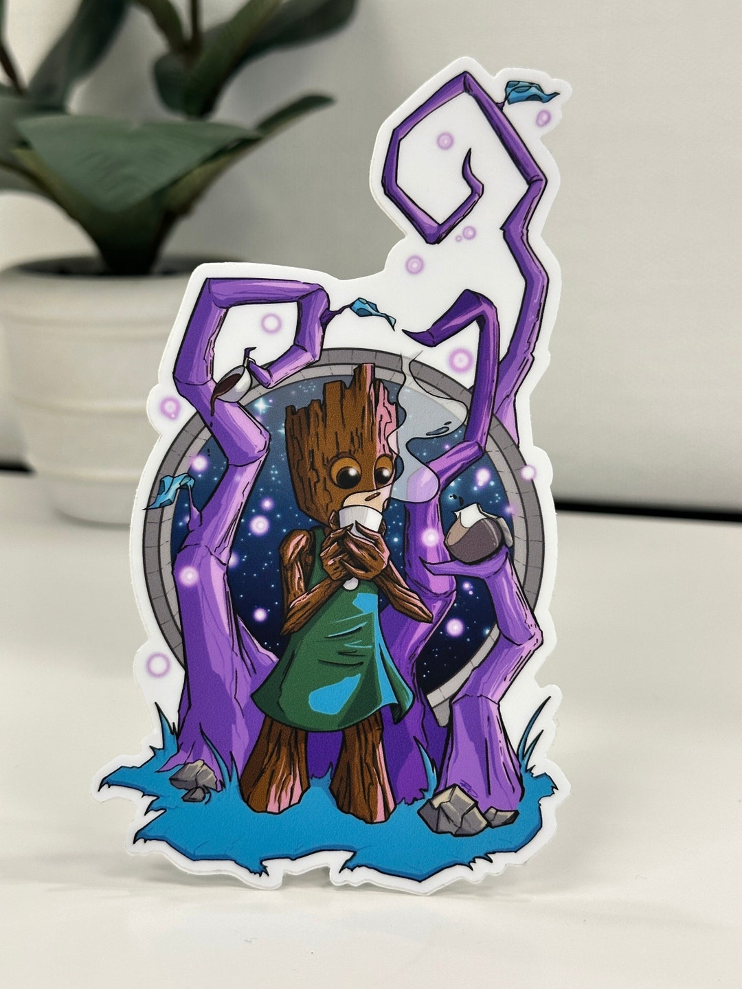 Warming up With Some Starbucks. Vinyl, Water Resistant, Sticker - Etsy