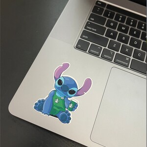 Stitch Coffee Time Sticker/decal - Weatherproof and Water Resistant for ...