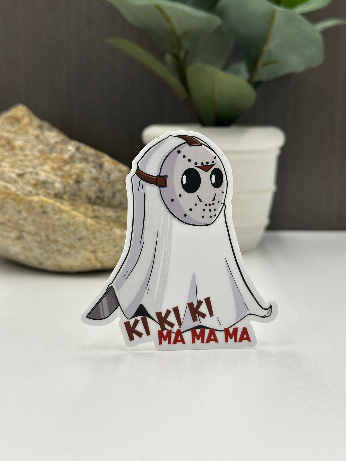 Ghost Jason Sticker – Halloween Horror Icon Vinyl Sticker for Fans of ...