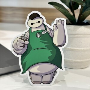 Baymax Morning Coffee Sticker/decal - Weatherproof and Water Resistant ...