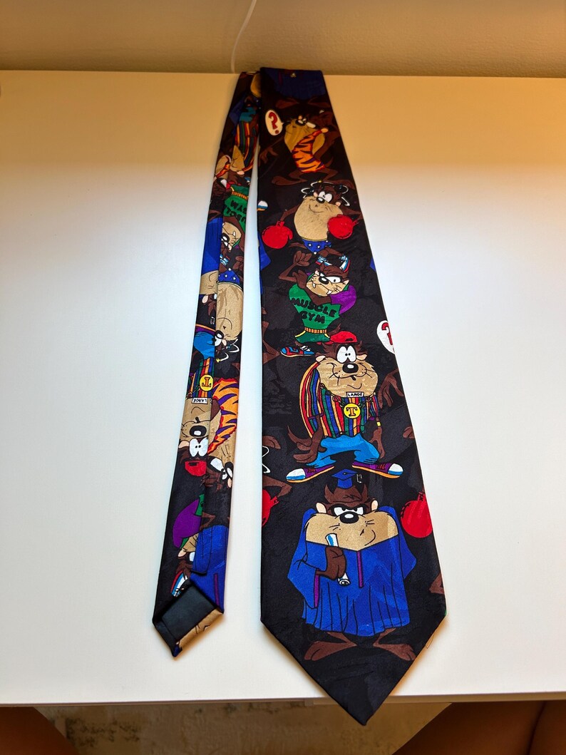 Vintage Warner Bros Looney Tunes Tasmanian Devil Tie - Etsy