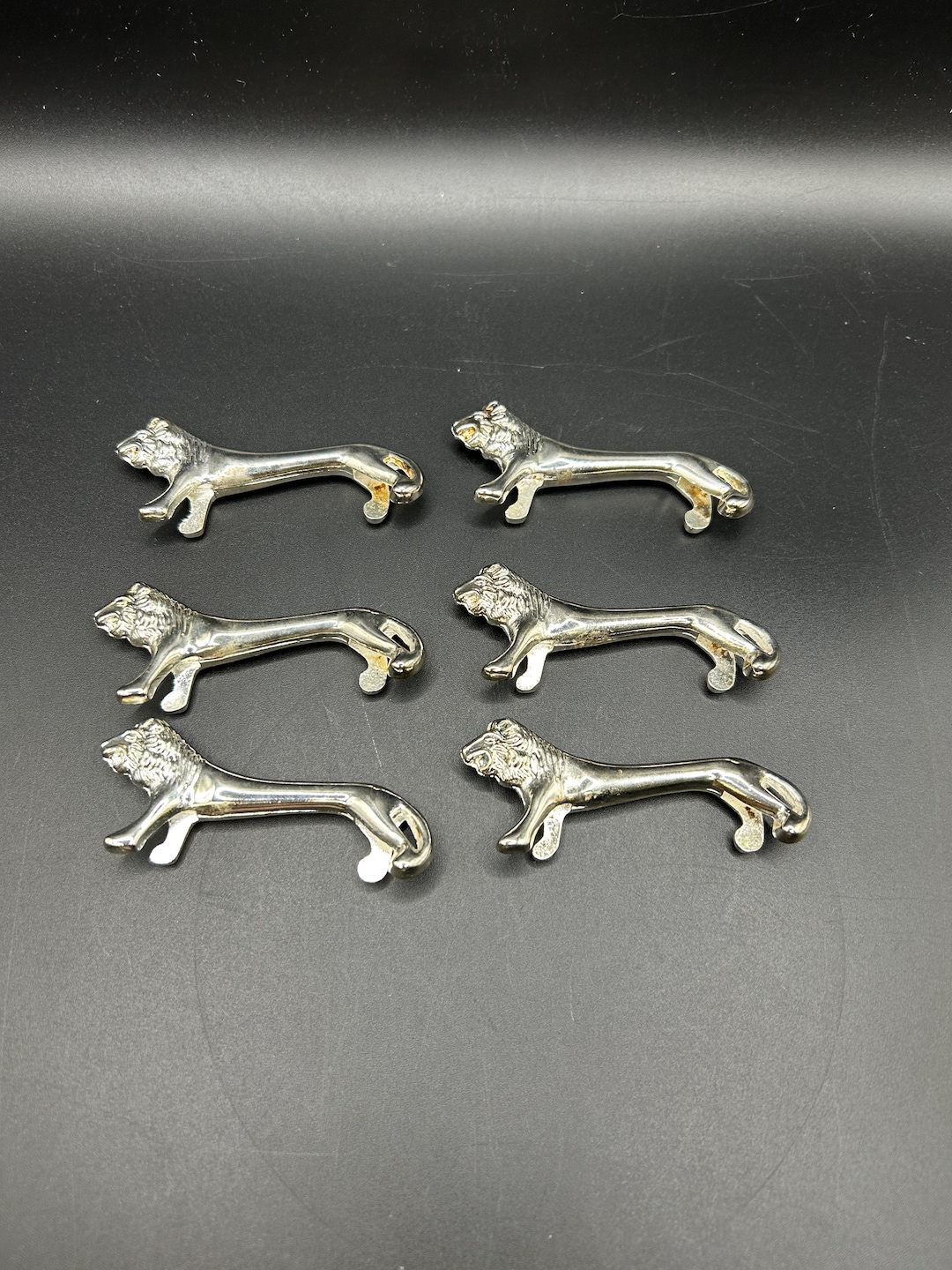 Vintage Lion Knife Rests - Etsy
