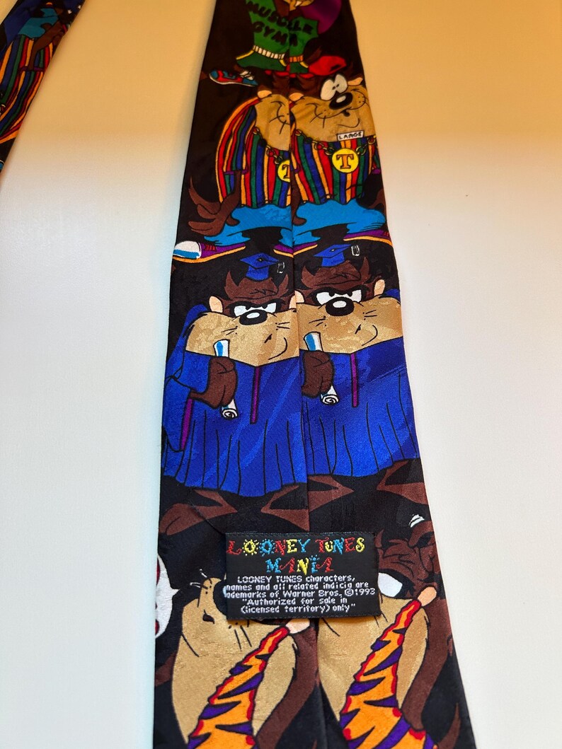 Vintage Warner Bros Looney Tunes Tasmanian Devil Tie - Etsy