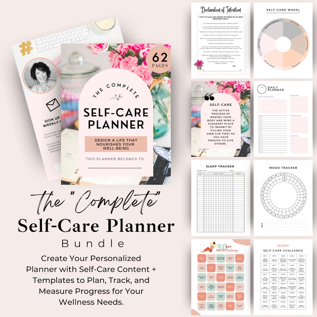 Self Care Planner Printable | INSTANT DOWNLOAD| Wellness Planner | Self ...