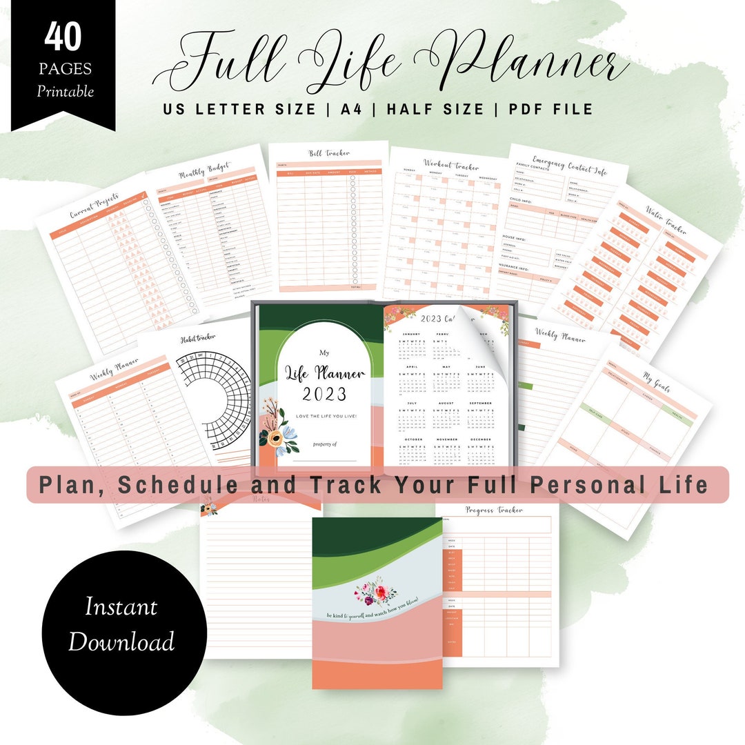 2023 Printable Planner Bundle | Daily Weekly Monthly Planner| Printable ...