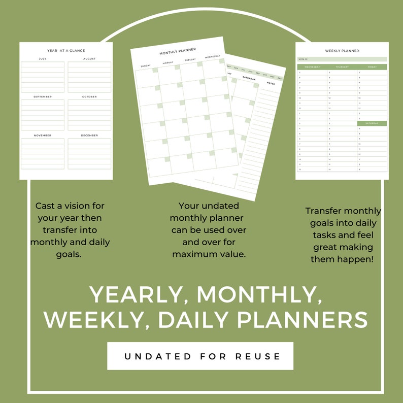 Printable Planner Bundle | Life Planner | Household | Finance | Fitness ...