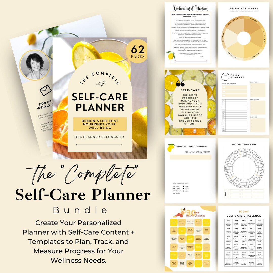 Self Care Planner Printable| INSTANT DOWNLOAD| Wellness Planner | Self ...