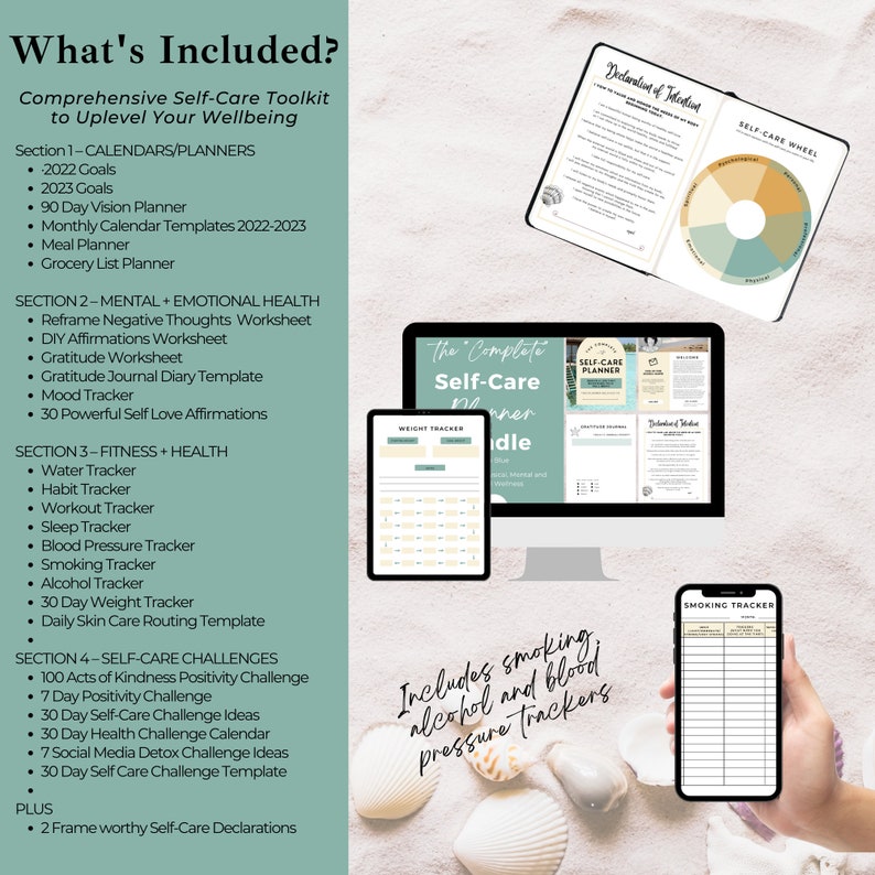 Self Care Planner Printable | INSTANT DOWNLOAD| Wellness Planner | Self ...