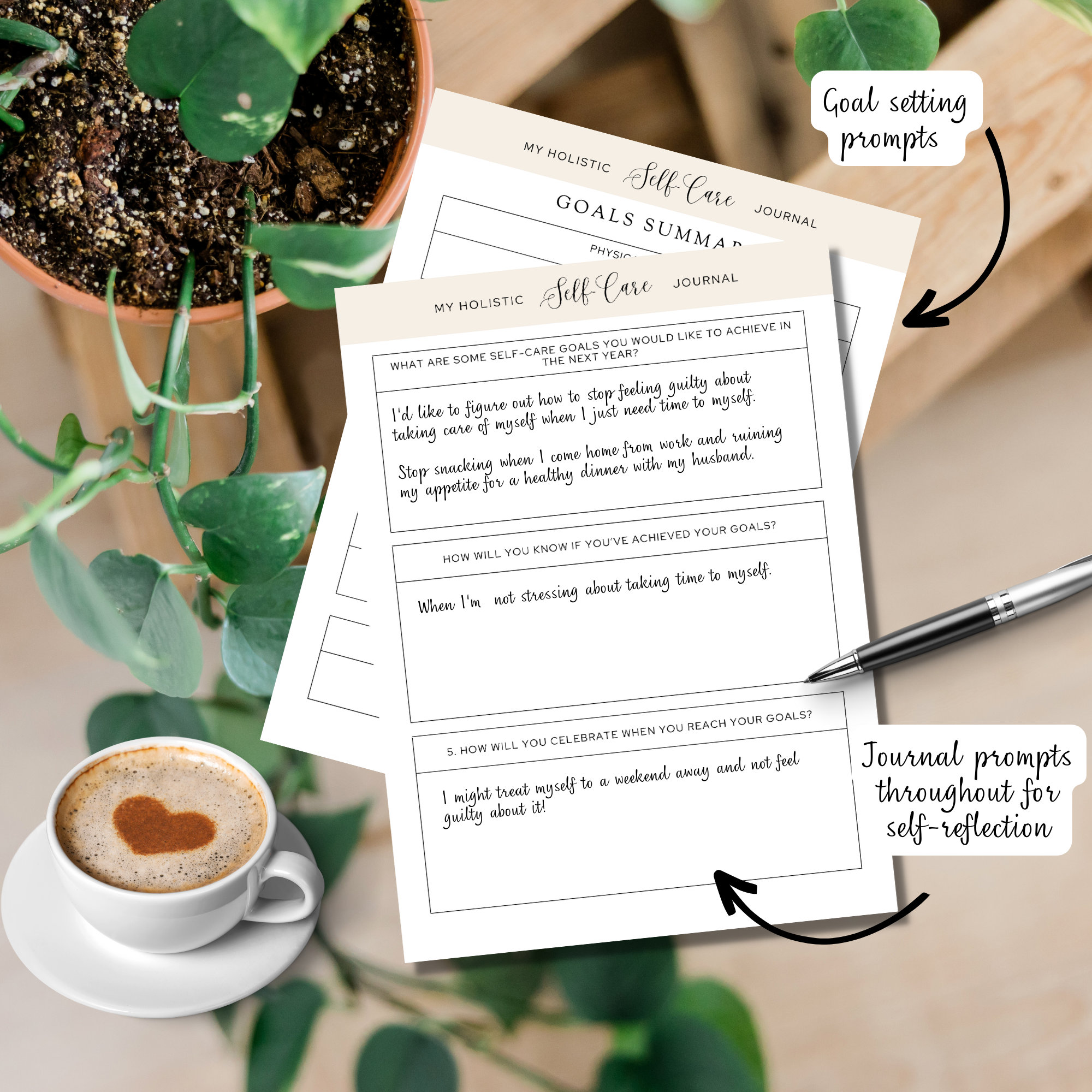 Self Care Journal Editable Templates Wellness Planner self Care Planner ...