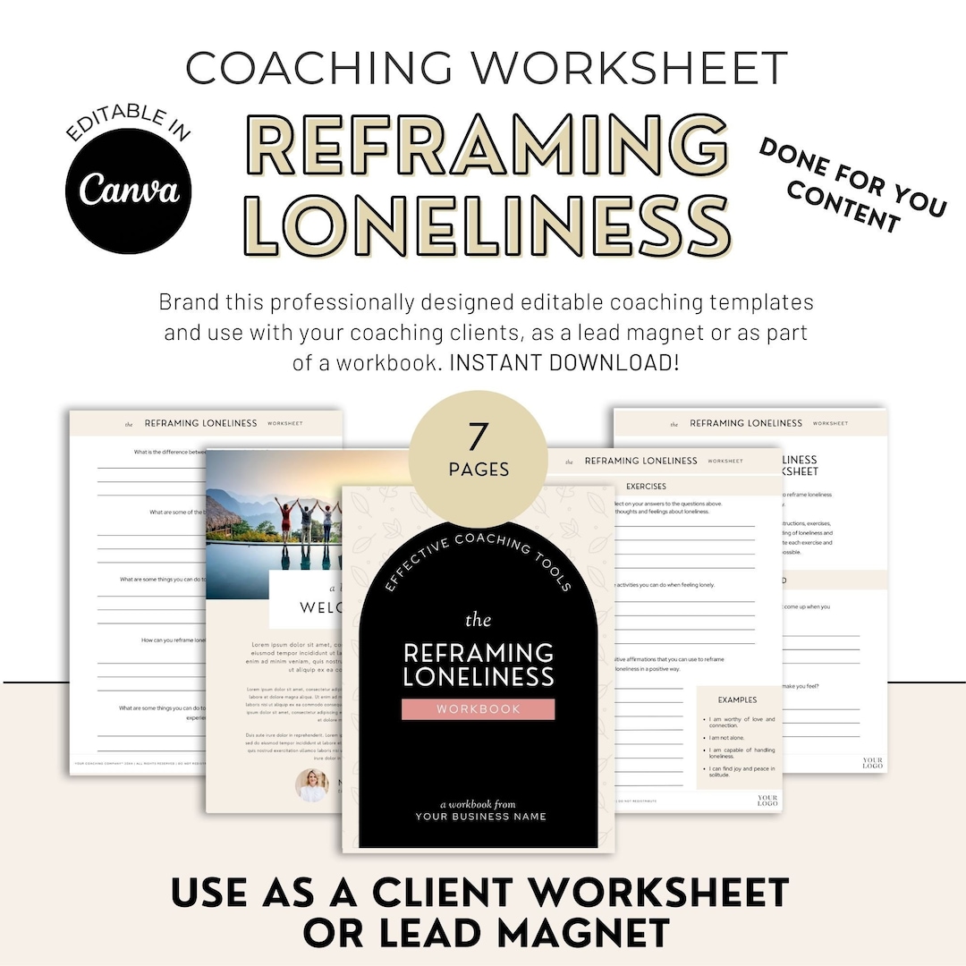 Life Coaching Worksheets canva Template Life Coach Coach - Etsy