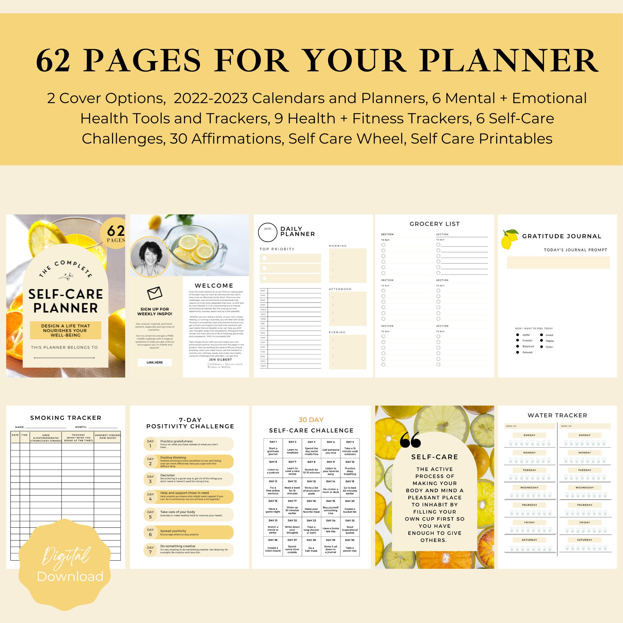 Self Care Planner Printable| INSTANT DOWNLOAD| Wellness Planner | Self ...