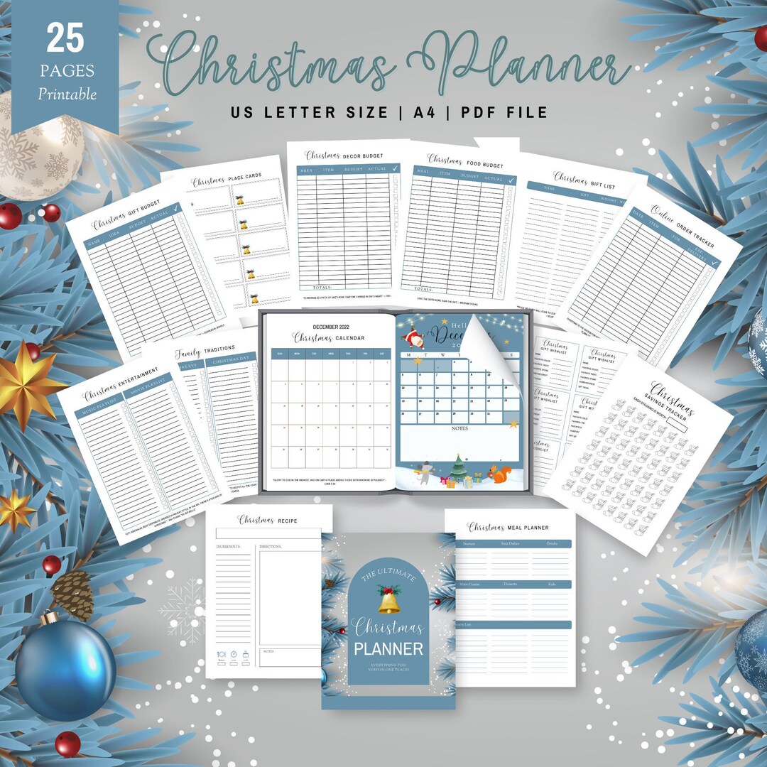 Christmas Planner Printable| Holiday Planner | Gift Budget Planner ...