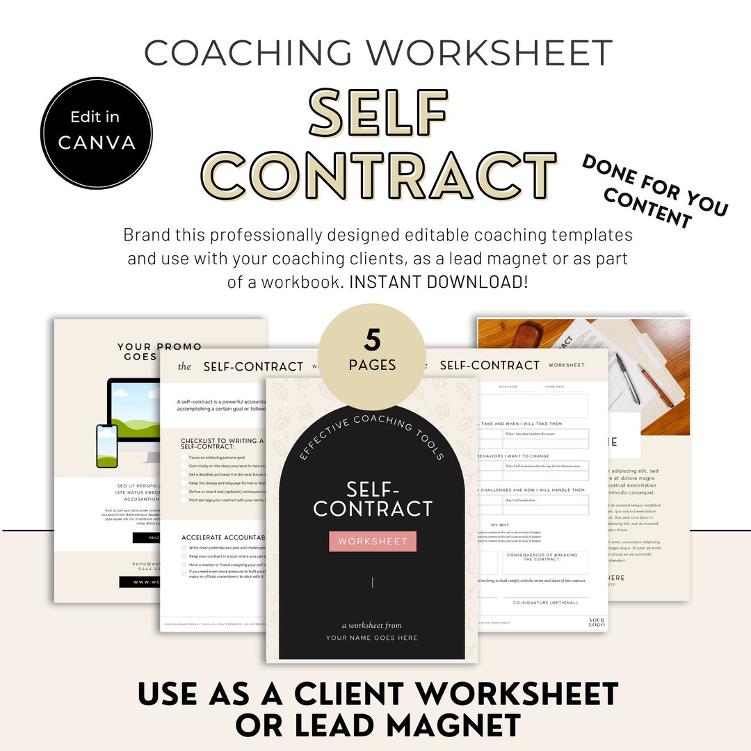 Life Coaching Worksheets| INSTANT DOWNLOAD |coach Lead Magnet | Canva Template | Coaching Tools ...