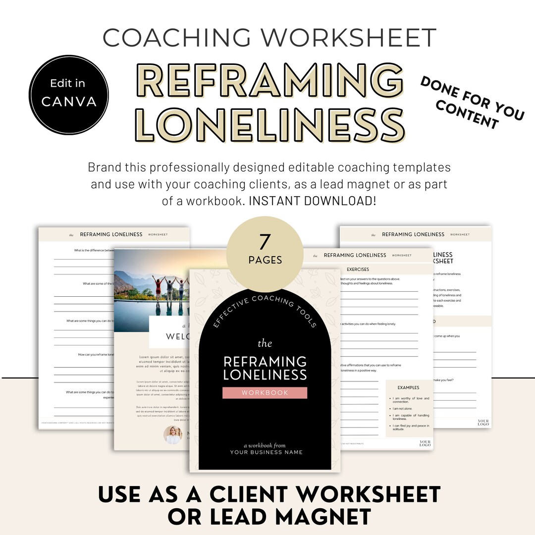 Life Coaching Worksheets |canva Template Life Coach | Coach Lead Magnet ...