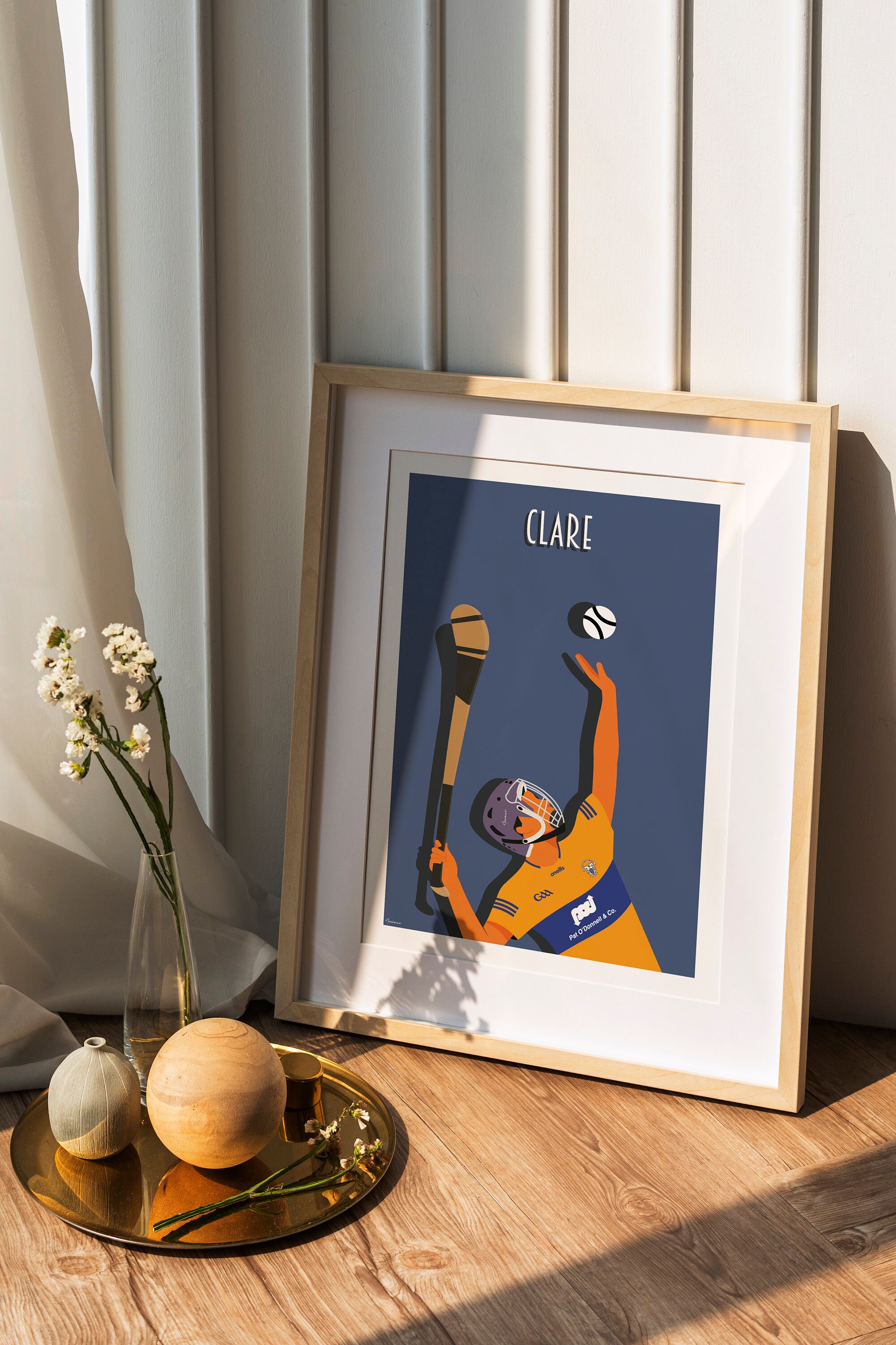 Clare Hurler Hurling Poster - Etsy Ireland