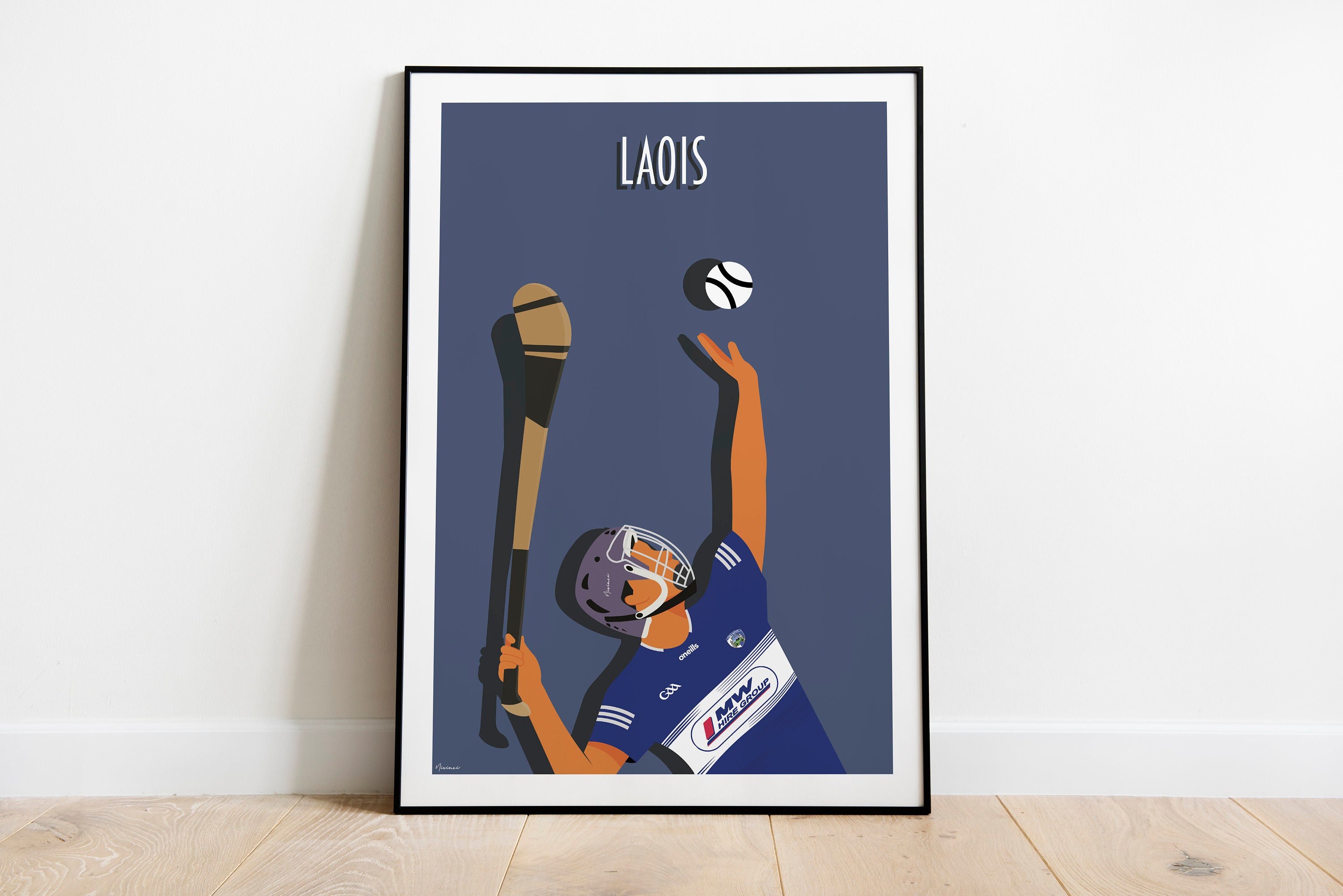 Laois Hurler Hurling Poster - Etsy