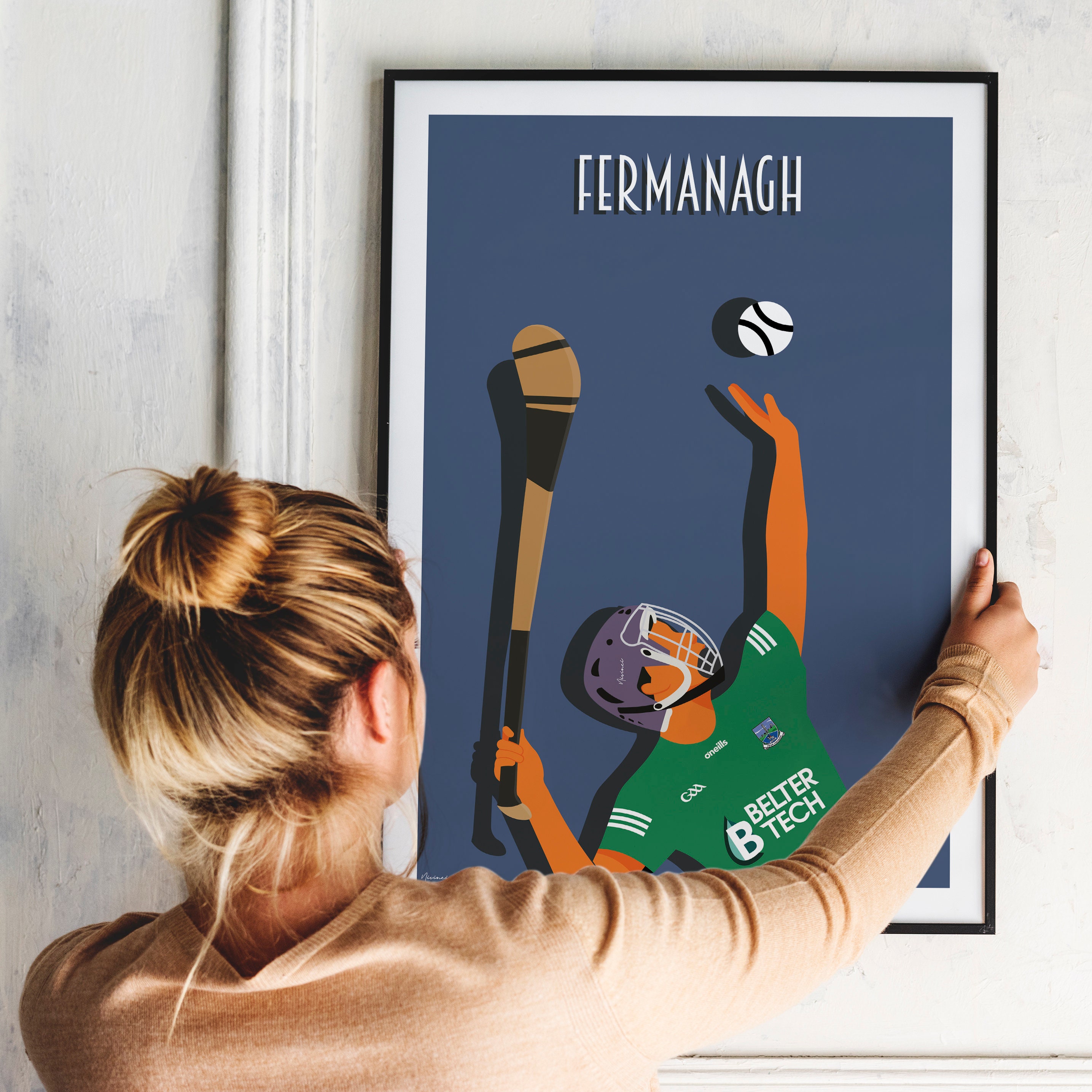 Fermanagh Hurler Hurling Poster - Etsy