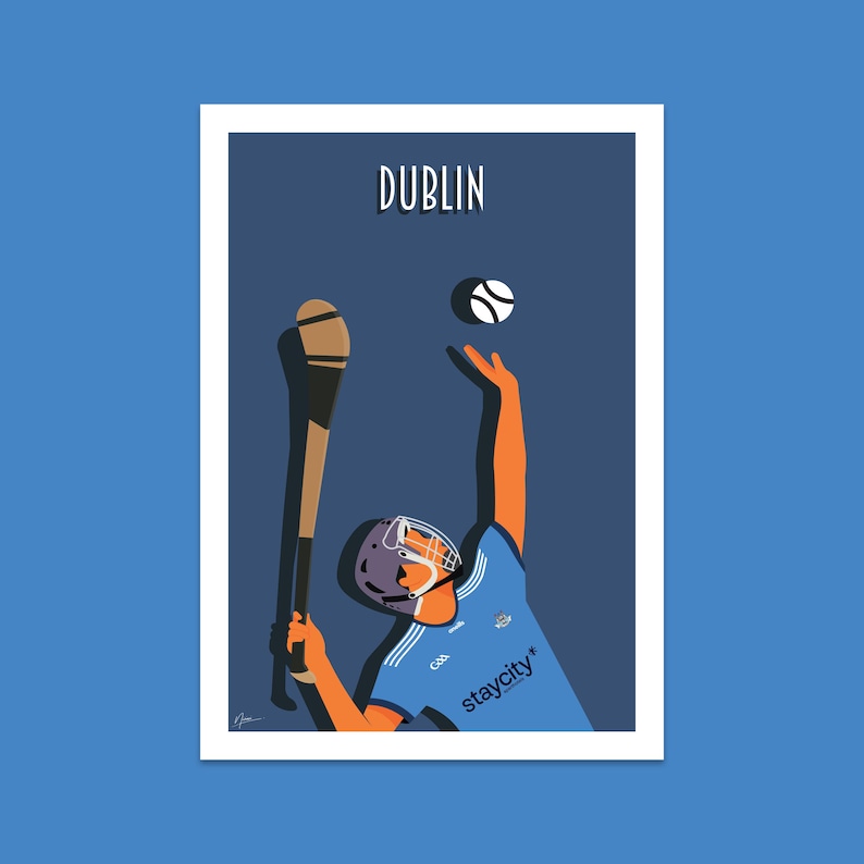 Dublin Hurler - Hurling Poster - Etsy