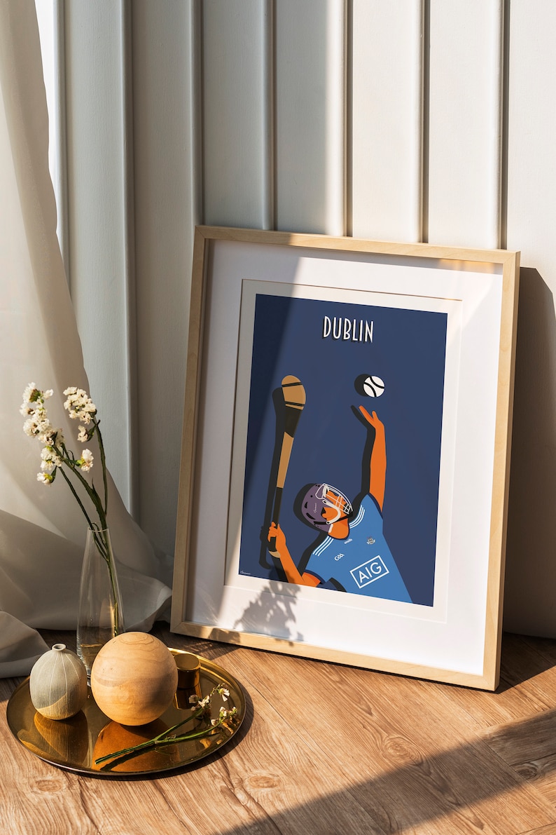 Dublin Hurler Hurling Poster - Etsy