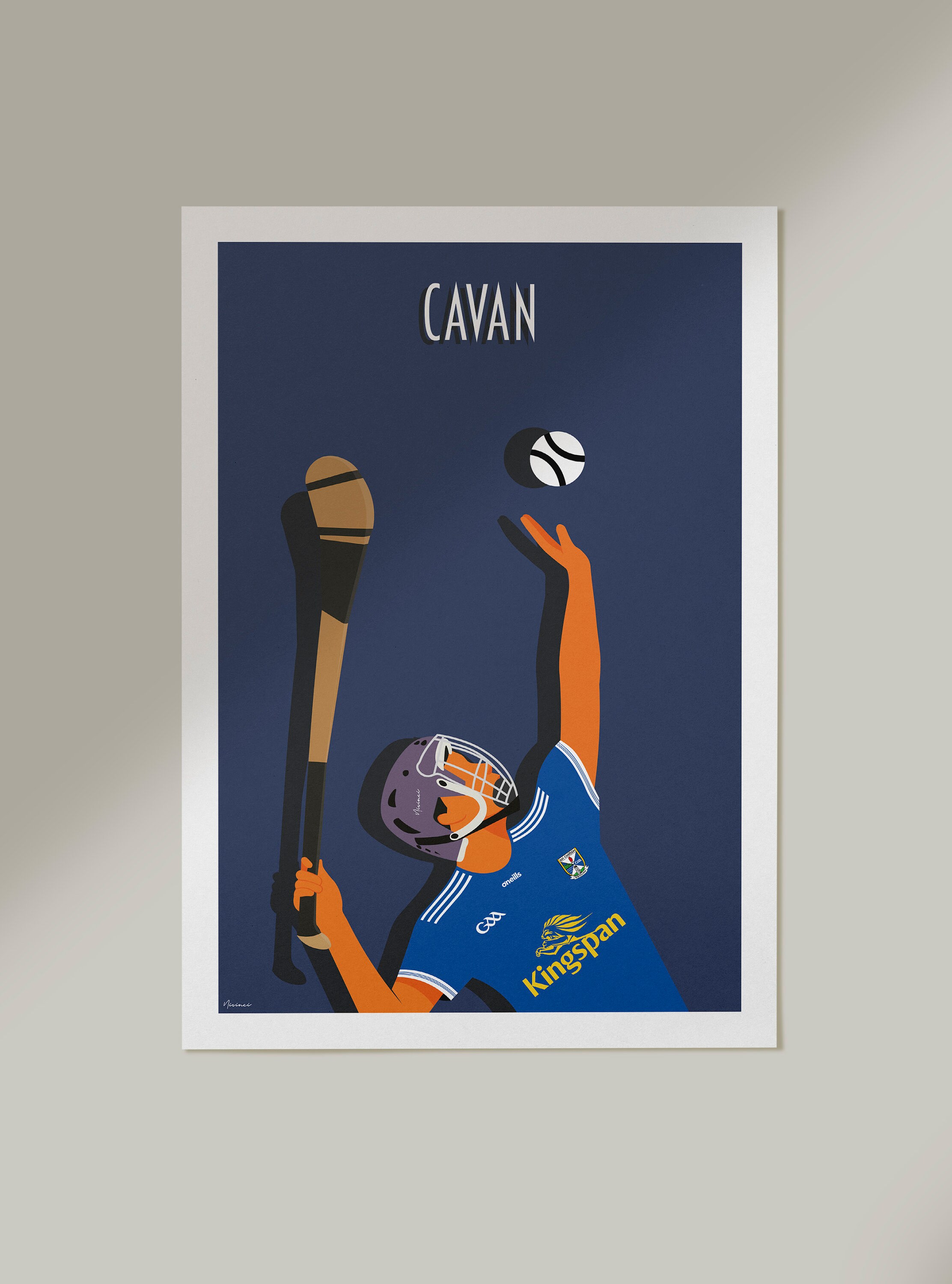 Cavan Hurler Hurling Poster - Etsy