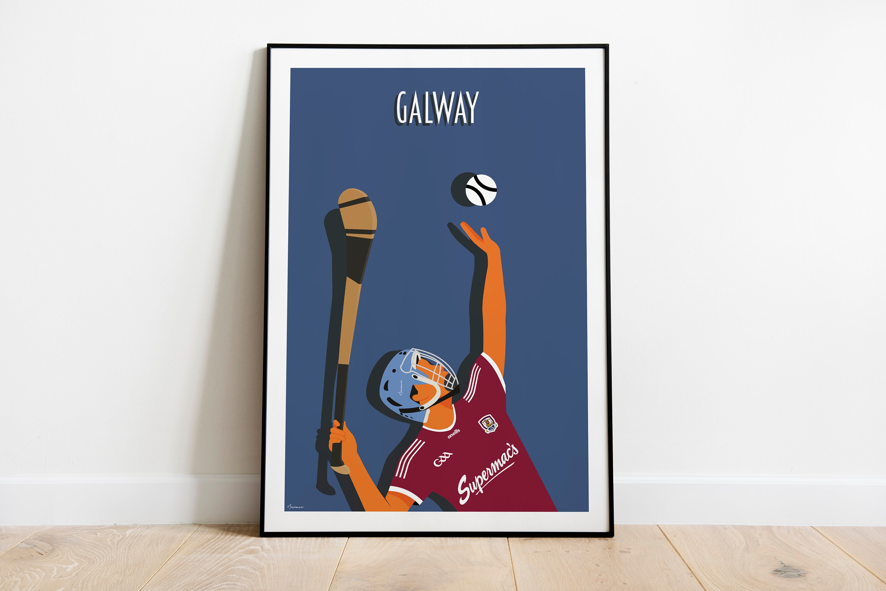 Galway Hurler Hurling Poster - Etsy