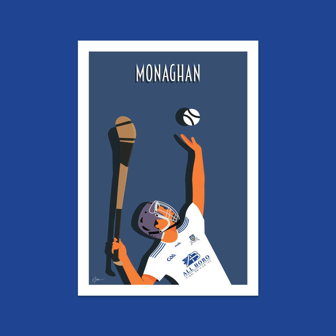 Monaghan Hurler - Hurling Poster - Etsy