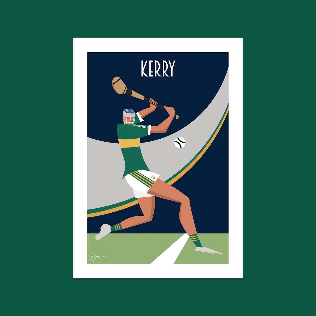 Kerry Hurling Poster: Modern Irish Sports Art - Etsy