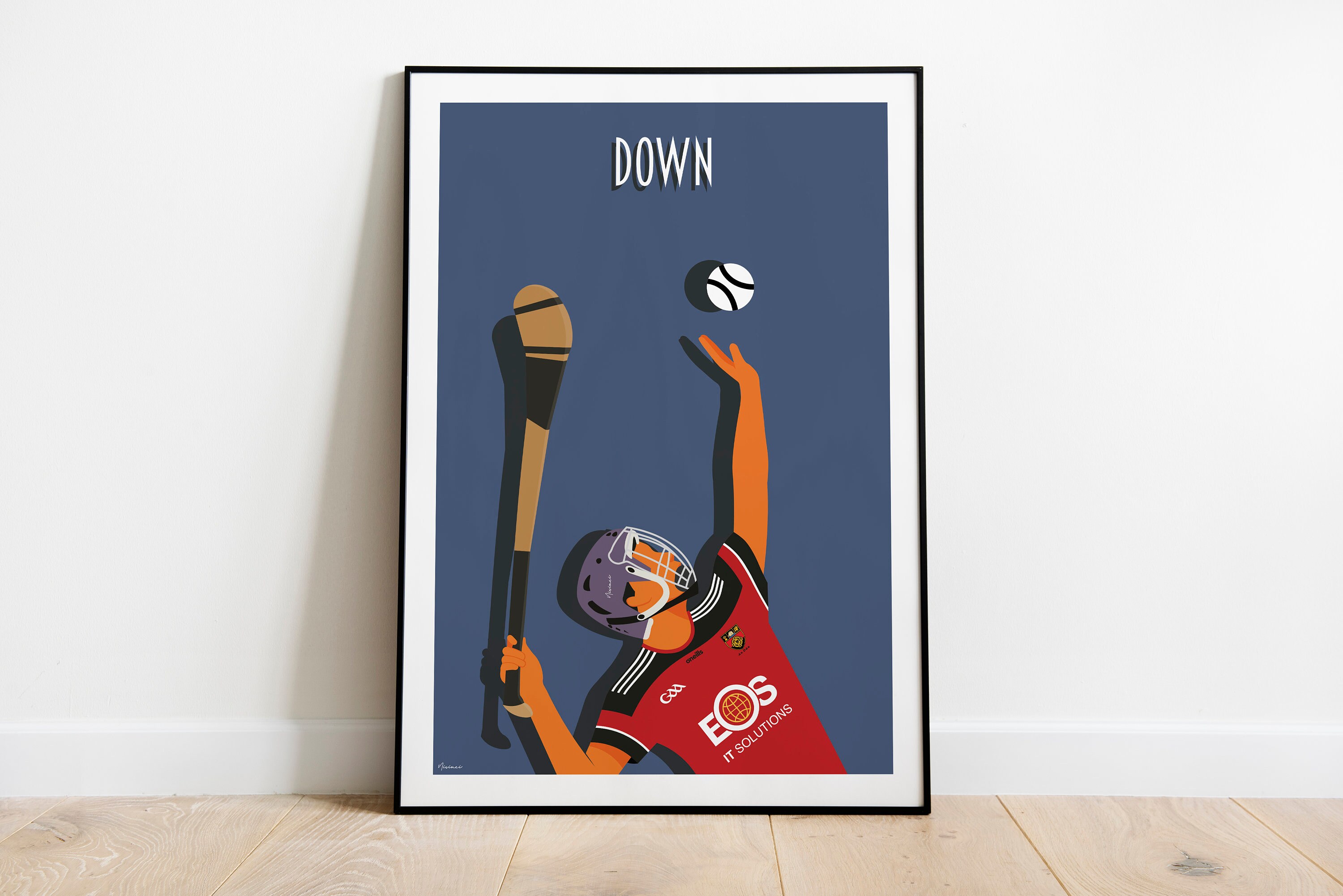 Down Hurler Hurling Poster - Etsy